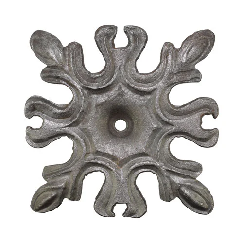 Forged Steel Floral Base Plate. 1/4" Hole, 5-1/4" W, 5-1/4" H, 3/16 ...