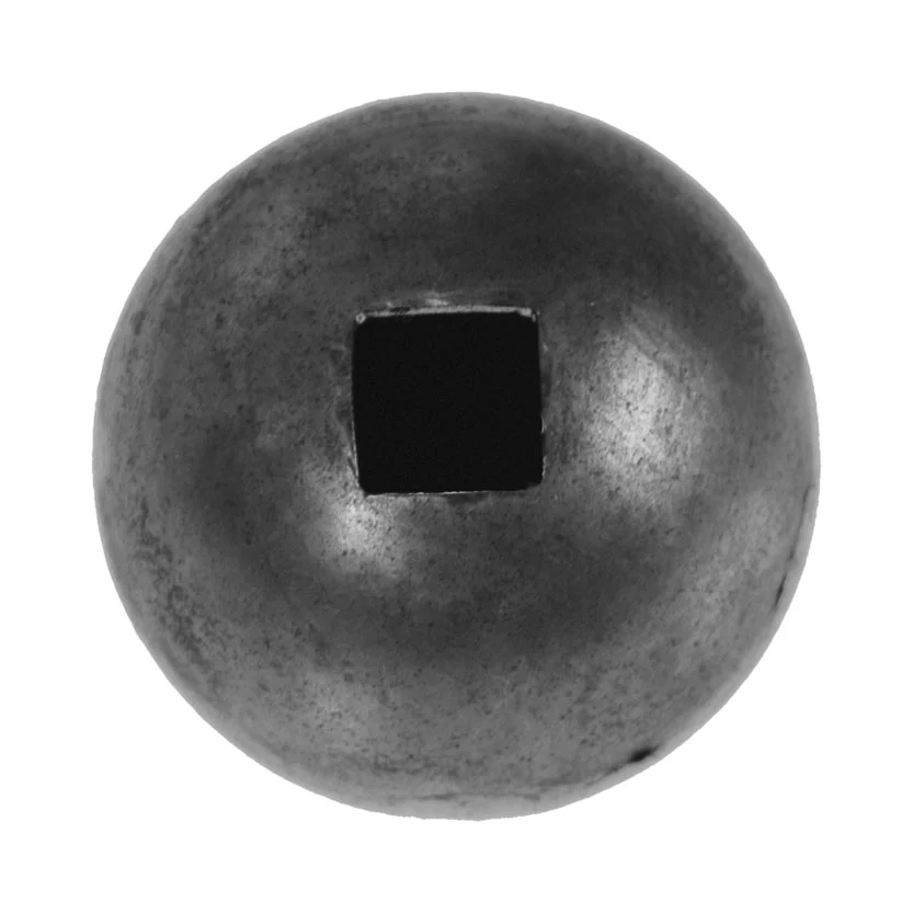 Forged Steel Ball, Fits Over 15/32" Square, 1-9/16" Diameter, Hole on ...