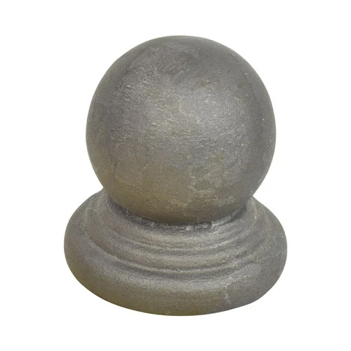 Cast Steel Post Ball with Low Profile. 2-3/8" Base Diameter.
