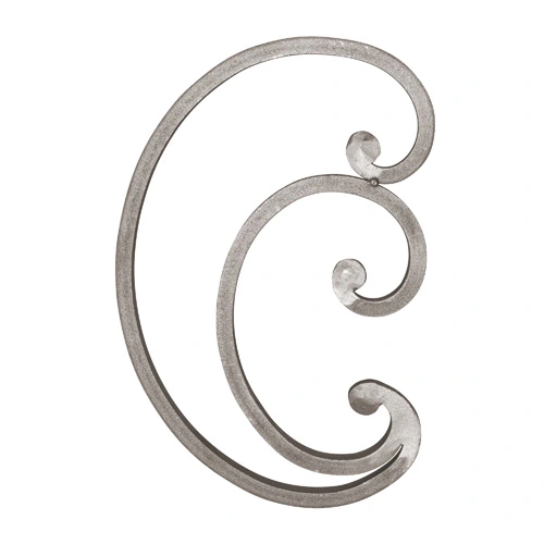 Forged Steel Decorative "C" Scroll 8-7/16" Width x 13-1/4" Height.