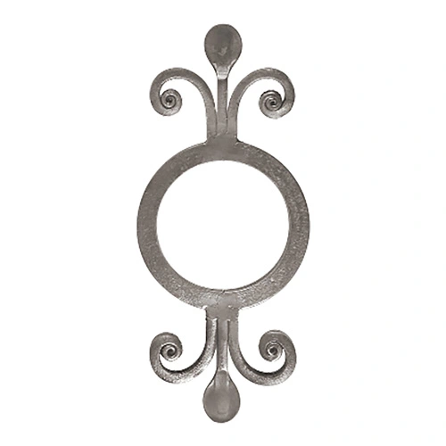 Forged Steel Heart Shaped Scroll with Hand Forged Ends. 6-1/2" Width x ...