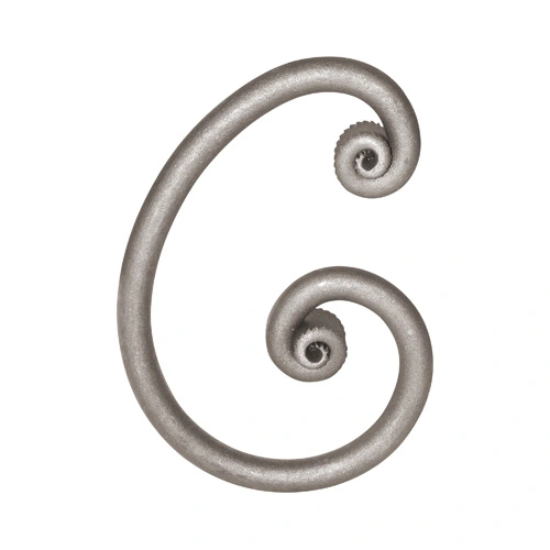 Forged Steel C Scroll, Scrolled Ends. 4-5/16" W, 6-5/16" H, .95 lbs