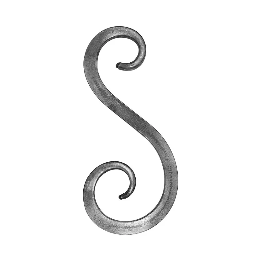 Forged Steel S Scroll with Imperial Scroll Ends. 3-15/16" W, 8-7/16" H ...