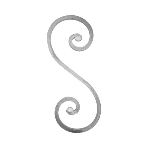 Forged Steel S Scroll with Hand Forged Ends