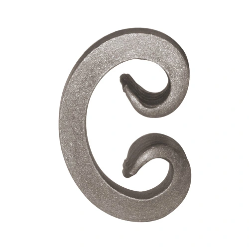 Forged Steel C Scroll. 4-15/16" W, 8-7/16" H, 1.79 lbs