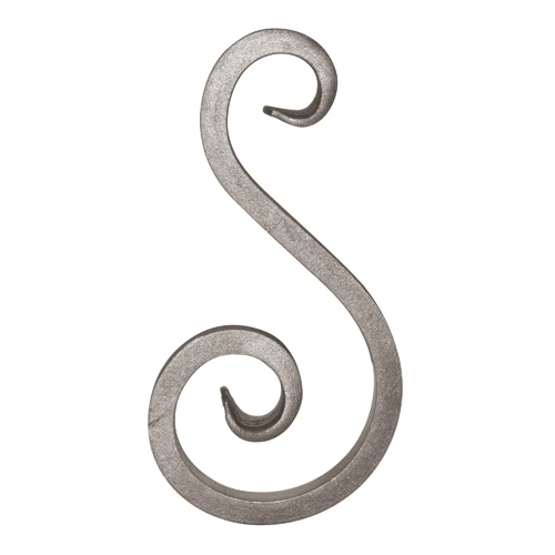 Forged Steel C Scroll. 4-15/16" W, 8-7/16" H, 1.79 lbs