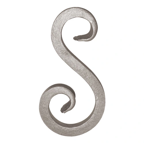 Forged Steel S Scroll, 3-15/16" W, 7-7/8" H, 1.496 lbs