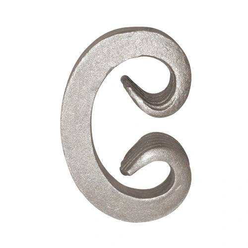 Forged Steel C Scroll, 2-3/4" W, 3-15/16" H, 1.014 lbs