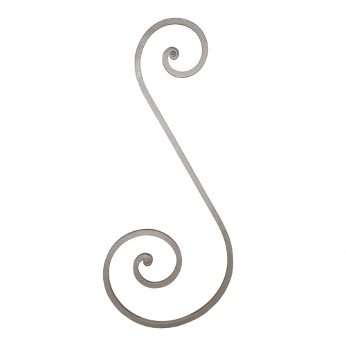 Forged Steel S Scroll, 14" W, 33-7/8" H, 9.81 lbs