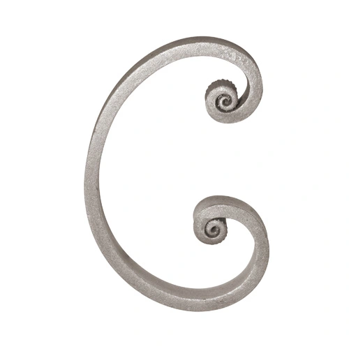 Forged Steel C Scroll. 4-1/8" W, 6-5/16" H, .90 lbs