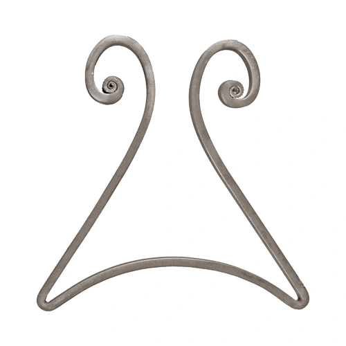 5/8"x5/16" Forged steel scroll with curved bottom design and coiled ...