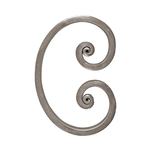 Forged Steel C Scroll. 3-15/16" W, 5-7/8" H, 1.37 lbs