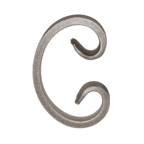 Forged Steel C Scroll, 2-9/16" W, 3-15/16" H, .424 lbs