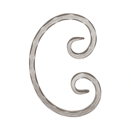 Forged Steel C Scroll. 5-1/2"W, 8-3/4" H, 1.74 lbs