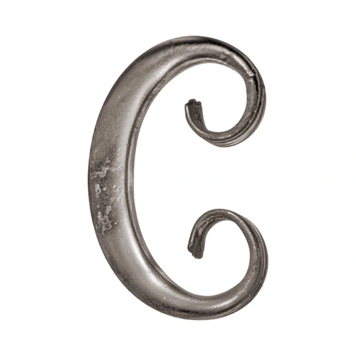 Forged Steel C Scroll, 2-15/16" W, 14-15/16" H, .64 lbs