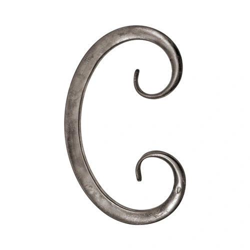 Forged Steel C Scroll. 5-7/8" W, 9-13/16" H, 1.87 lbs