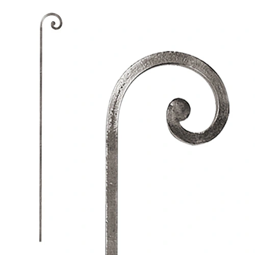 1/2" Sq Forged Steel Baluster w/Top Curl 45 1/4" H