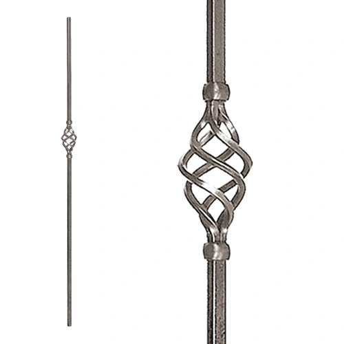 Forged Steel Baluster w/Center Basket. 45-1/4" H, 8.37 lbs.