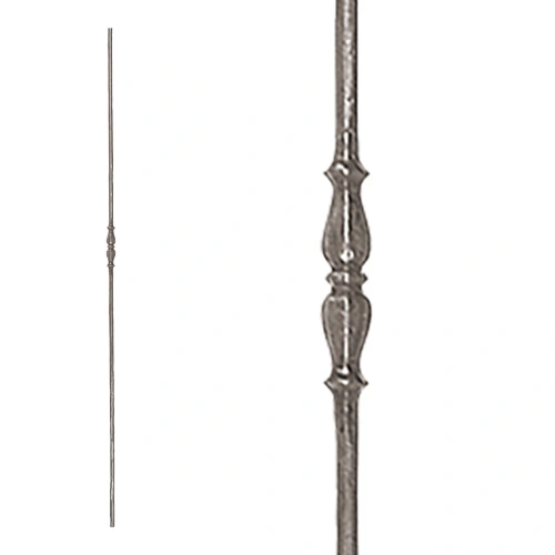 1/2" Rd Hmrd Steel Baluster Unadorned 45 1/4" H