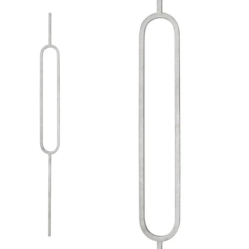 1/2" Sq Forged Steel Baluster w/Single Oval Design 45 1/4" H