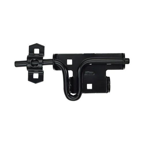 Fancy Gate Latch, Rugged Weldable Steel, Mounting Bracket, Black Finish.
