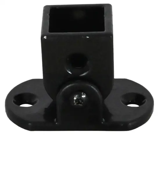 1" Square Black Steel Collar Swivel Bracket