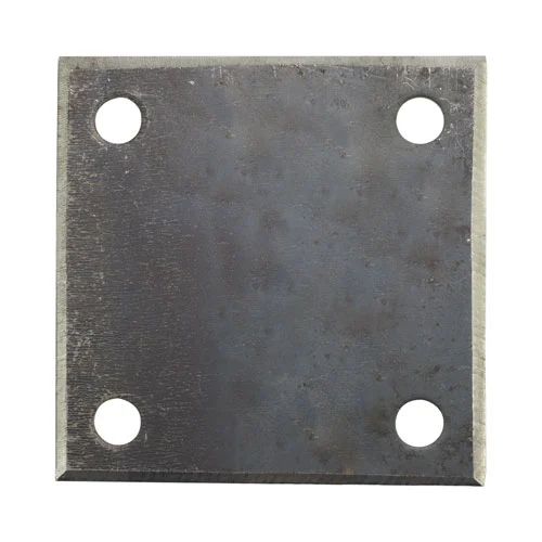 Steel Base Plate 4" Square 3/16" Thick