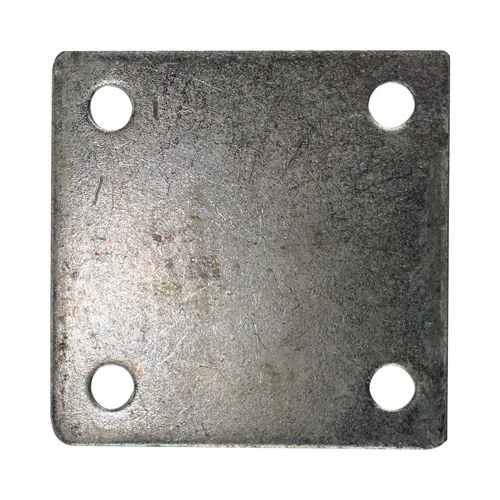 Galvanized Base Plate 4" Square 3/16" Thick