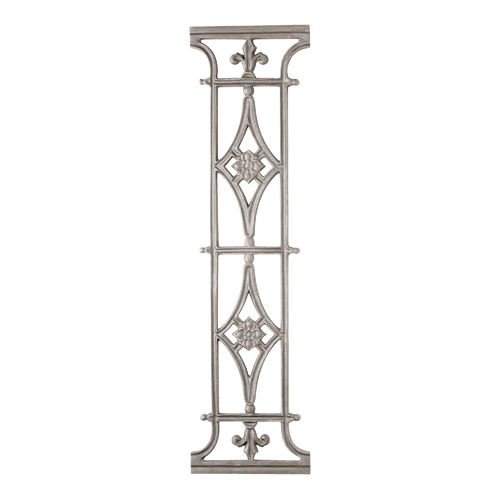 Cast Iron French Railing Panel, Double Faced. 8-3/4" W, 32" H, 10.5 lbs