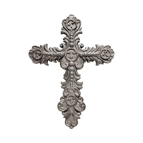 Cast Iron Gothic Cross. 9-1/8" W, 1/2" Thickness, 11-7/8" H, 1-1/4" H ...