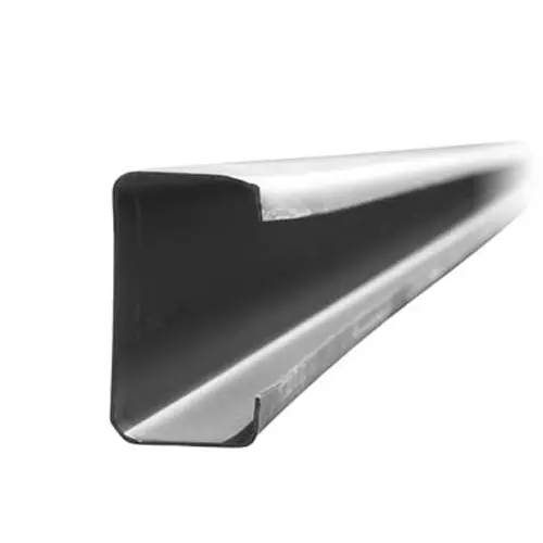 U-Edging, 1/4" opening, 12 ft, plain steel